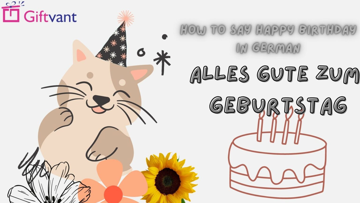 Wishing someone a Happy birthday in German