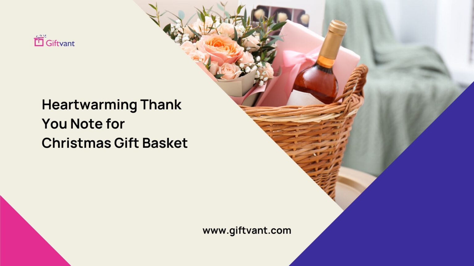 Heartwarming Thank You Note for Christmas Gift Basket